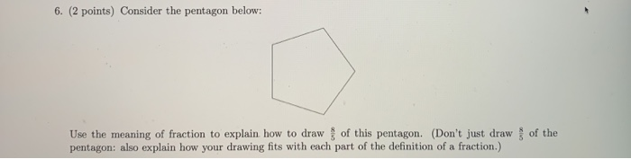 Solved 6. (2 points) Consider the pentagon below: Use the | Chegg.com