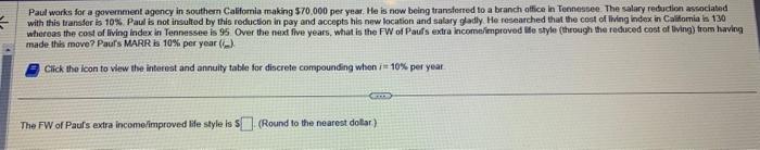 Solved Paul works for a government agency in southem | Chegg.com