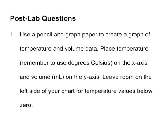 Solved EXPERIMENT 1: CHARLES' LAW Data Table Table 3: | Chegg.com
