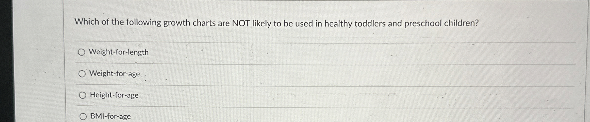 Solved Which of the following growth charts are NOT likely | Chegg.com