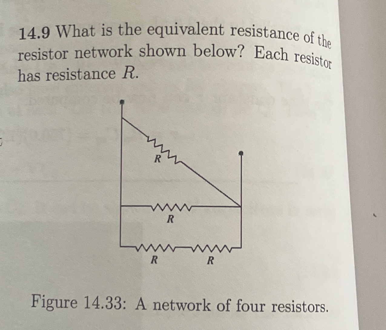 Solved 14.9 ﻿What is the equivalent resistance of the | Chegg.com