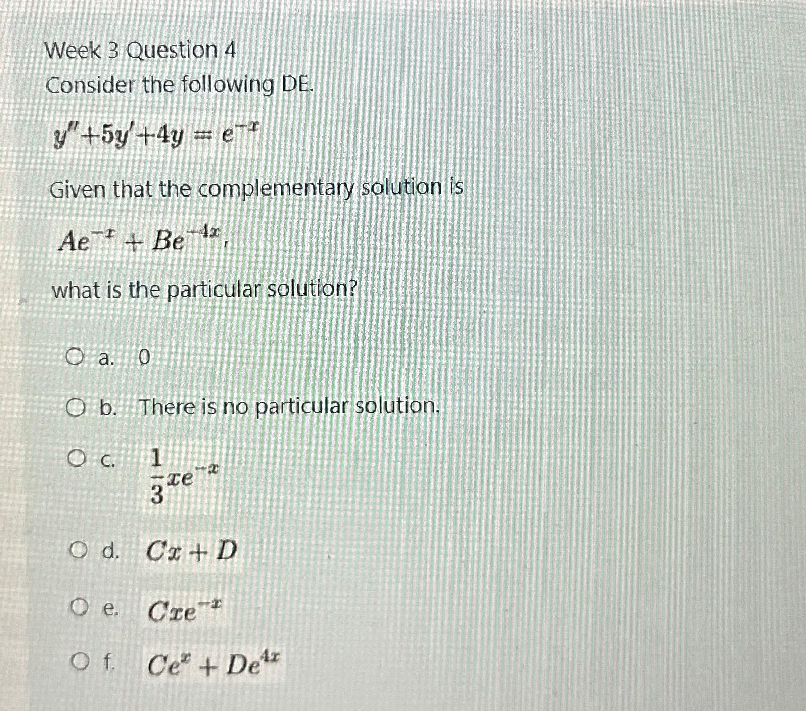 Solved Week 3 ﻿Question 4Consider the following | Chegg.com