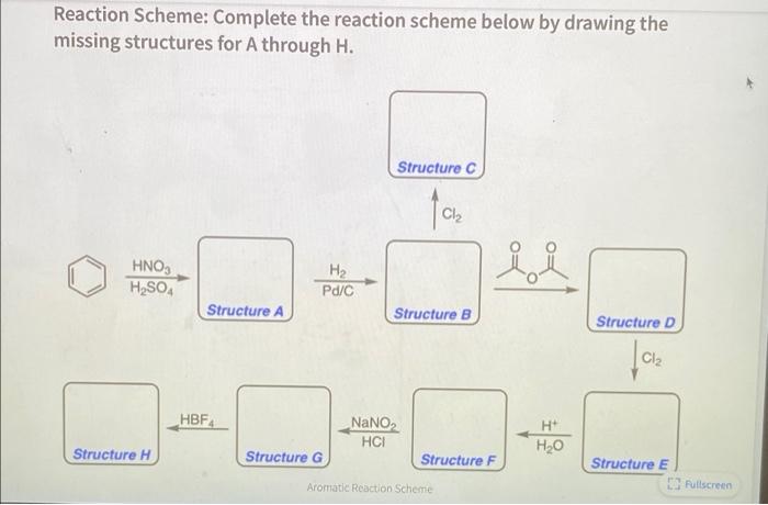 Solved Reaction Scheme: Complete the reaction scheme below | Chegg.com