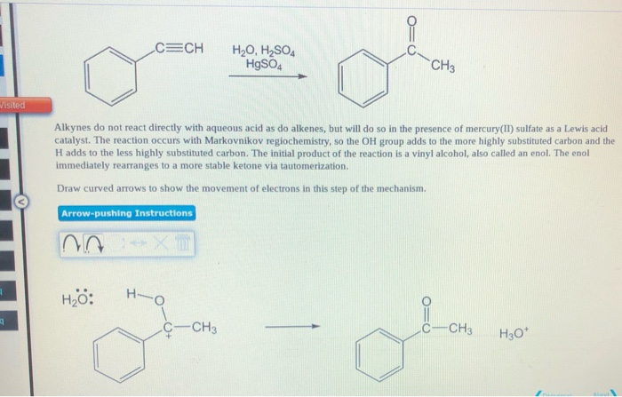 Solved ECH H2O, H2SO4 HgSO4 CH3 Alkynes do not react | Chegg.com