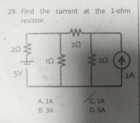 Solved Find the current at the 1 -ohm | Chegg.com