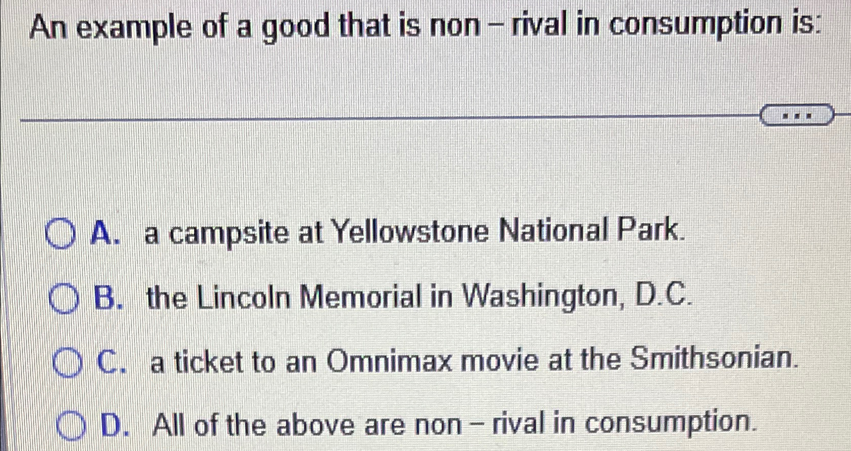Solved An example of a good that is non - ﻿rival in | Chegg.com
