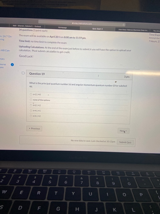 Solved T: 24/7 On rine erau instructure.com Mel-Staram, | Chegg.com