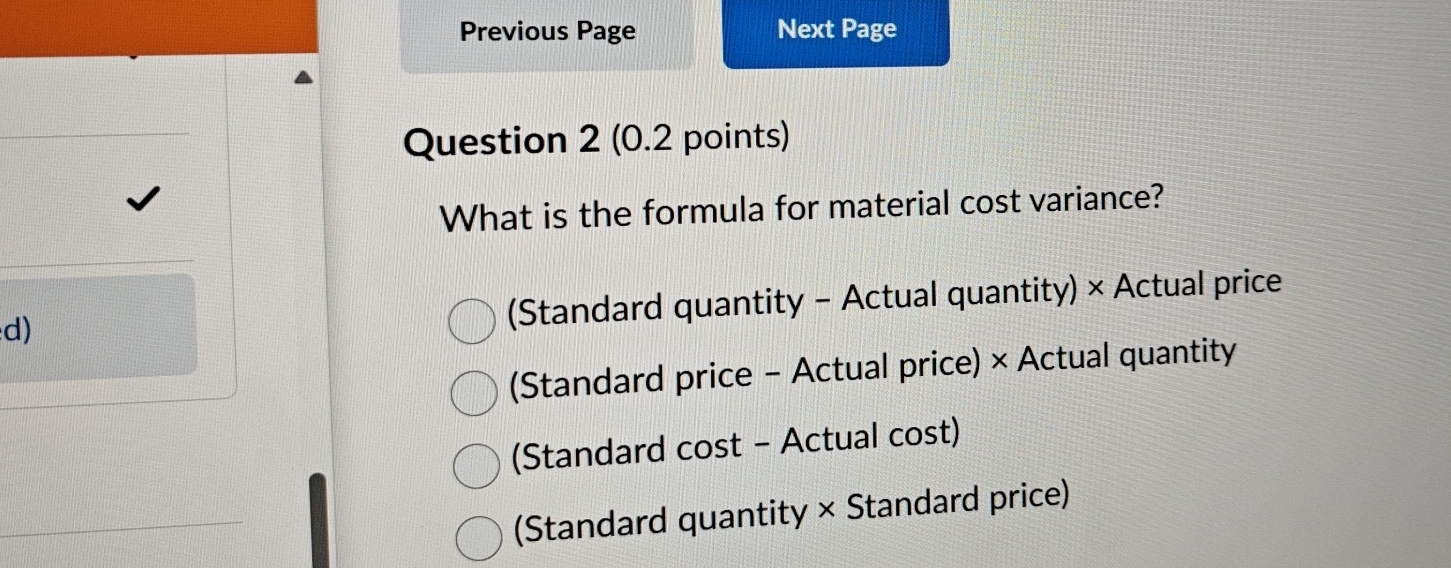 Solved Question 2 (0.2 ﻿points)What is the formula for | Chegg.com