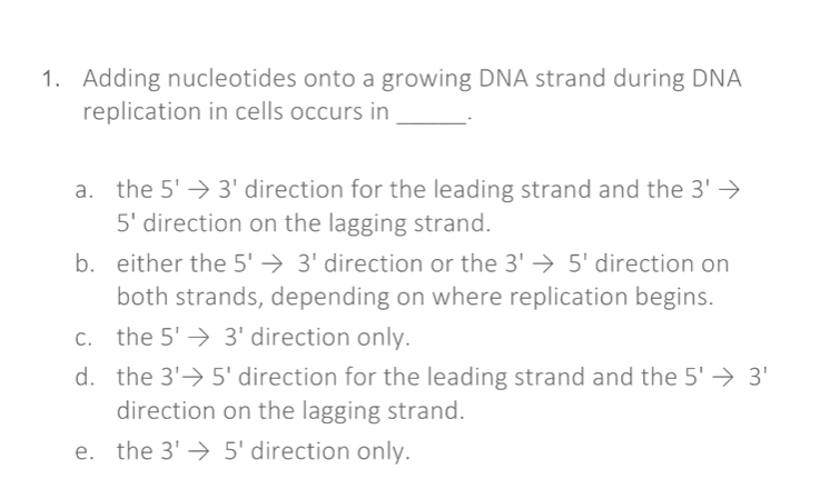 Solved Adding nucleotides onto a growing DNA strand during | Chegg.com