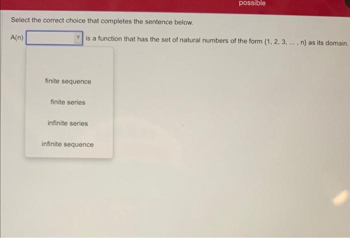 Solved Select The Correct Choice That Completes The Sentence 