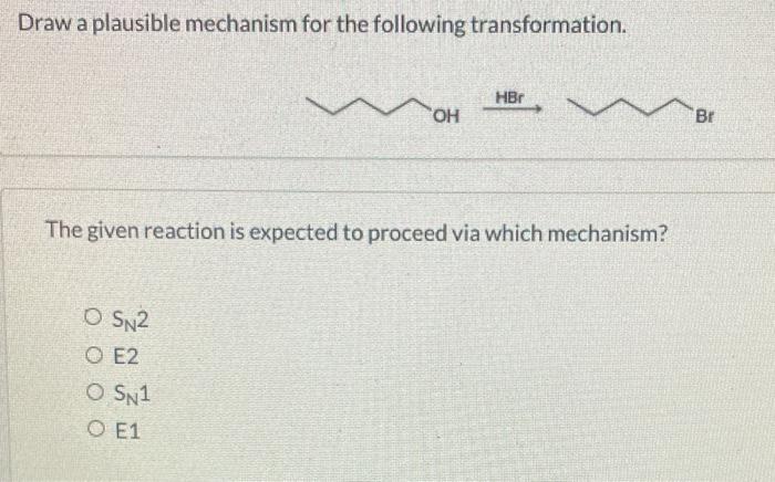 Solved Draw a plausible mechanism for the following | Chegg.com