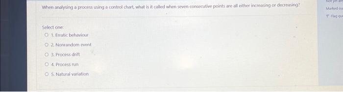 [Solved]: When analysing a process using a control chart, w