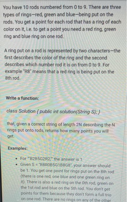 Solved You have 10 rods numbered from 0 to 9. There are | Chegg.com