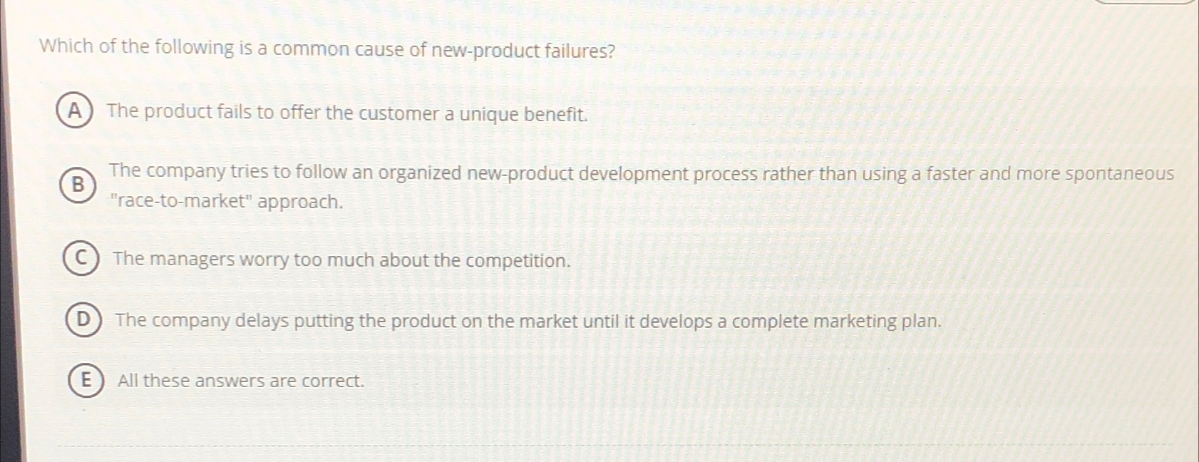 Solved Which of the following is a common cause of | Chegg.com