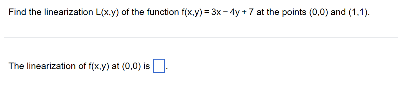 Solved Find The Linearization L X Y ﻿of The Function