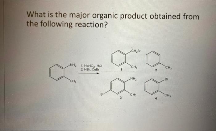 [Solved]: What is the major organic product obtained from t