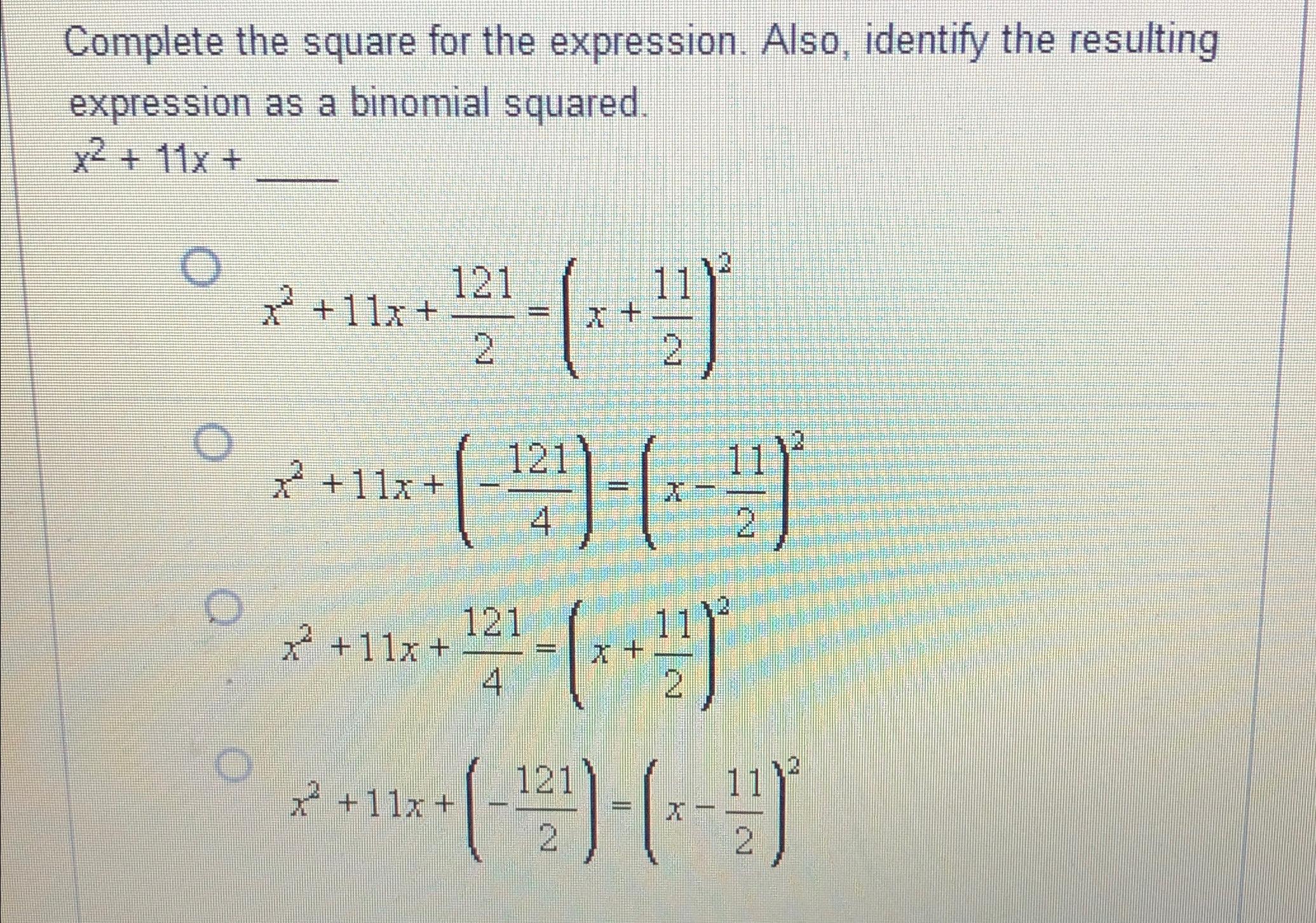 Solved Complete the square for the expression. Also, | Chegg.com