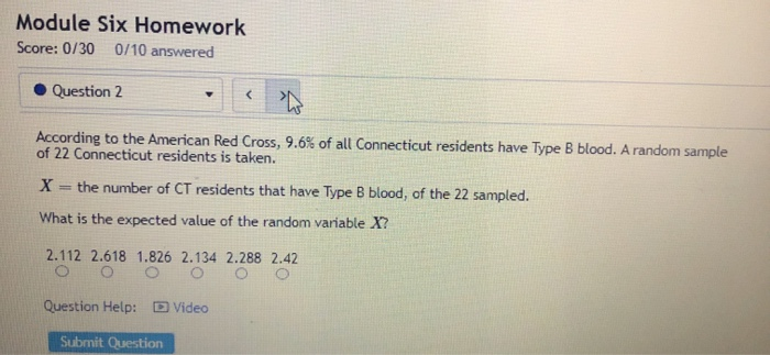 Solved Module Six Homework Score: 0/30 0/10 answered | Chegg.com