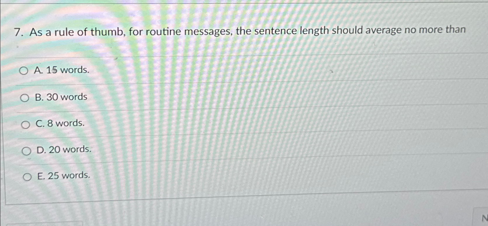 Solved As a rule of thumb, for routine messages, the | Chegg.com