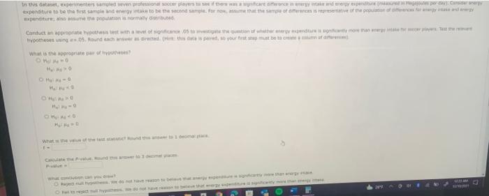 Solved In this dataset, experimenters sampled seven | Chegg.com