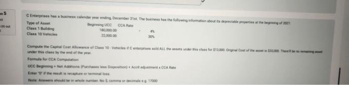 Solved under this claee by the ens of the year Formula ler | Chegg.com