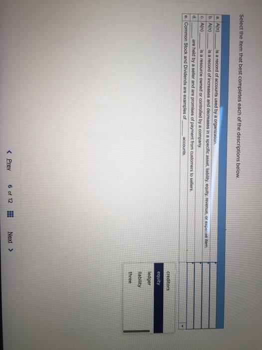 Solved Help Save Exit Check my Select the item that best | Chegg.com
