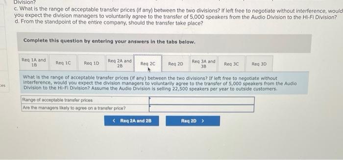 Solved Exercise 11-3 (Algo) Transfer Pricing Basics [LO11-3] | Chegg.com