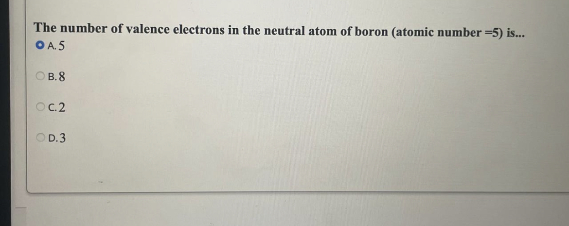 Solved The number of valence electrons in the neutral atom | Chegg.com