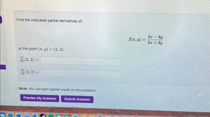 Solved Find the indicated partial derivatives of: | Chegg.com