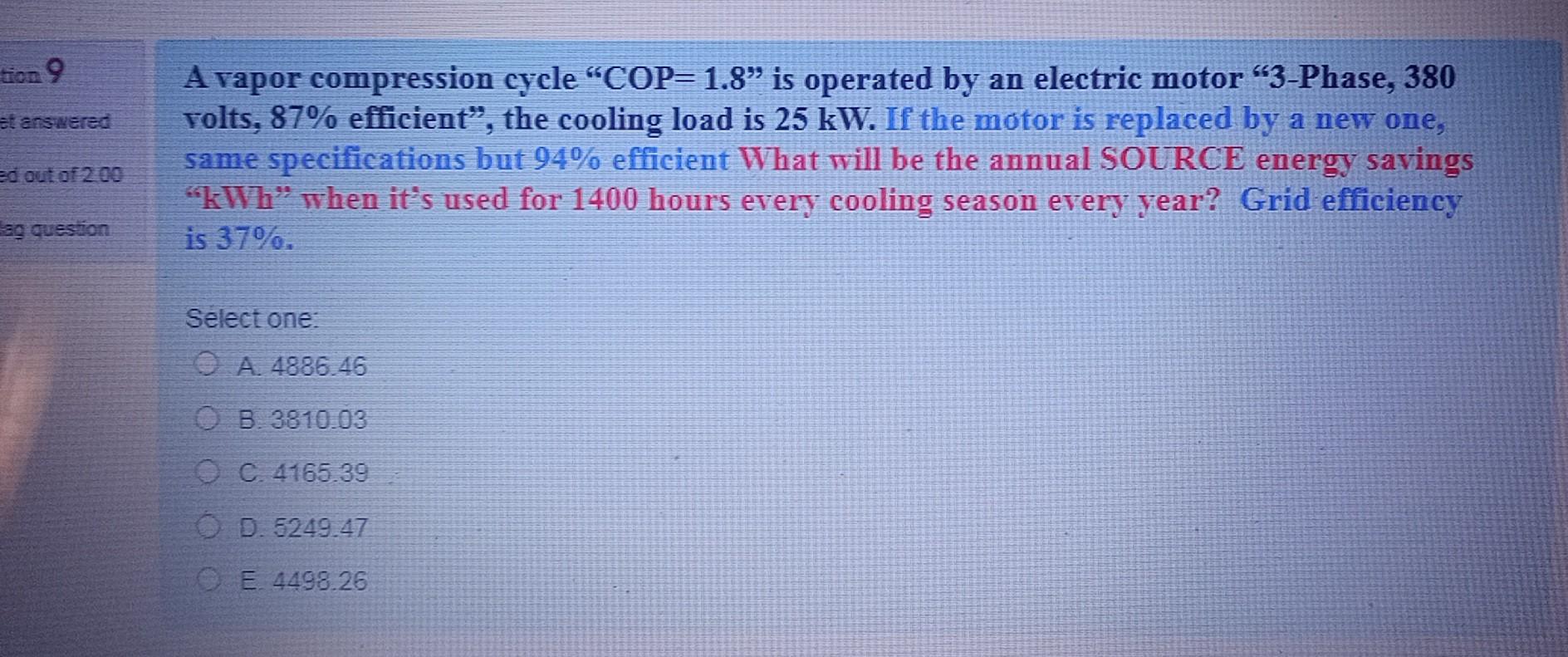 Solved et answered A vapor compression cycle "COP=1.8” is | Chegg.com
