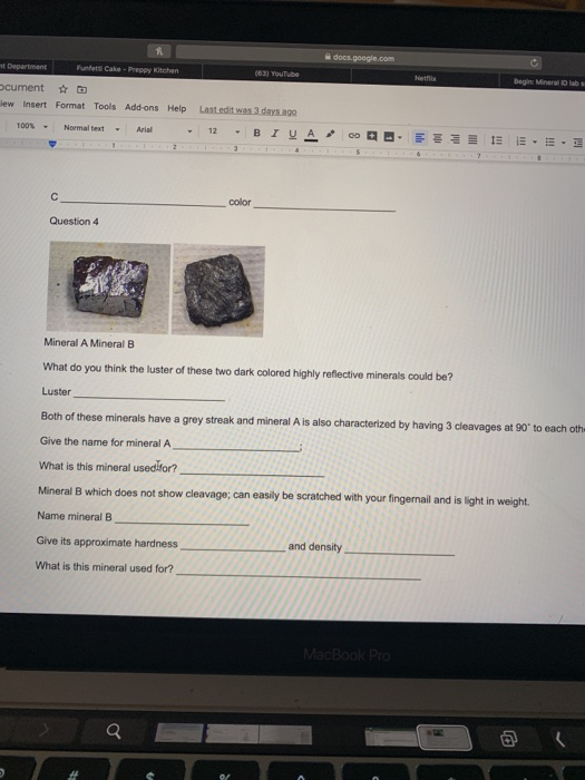 Solved docs.google.com ed documento View Insert Format Tools | Chegg.com