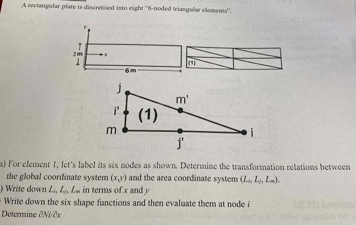 Solved A rectangular plate is discretised into eight | Chegg.com