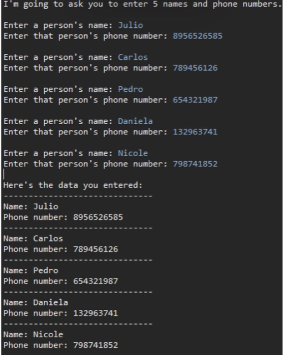 Solved Phone Book (ArrayList) Write a class named | Chegg.com