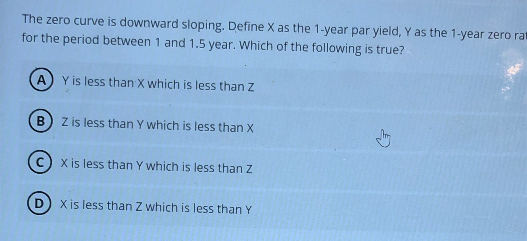 Solved The zero curve is downward sloping. Define x ﻿as the | Chegg.com