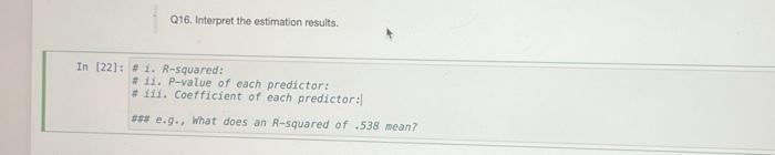 Solved OLS Regression Results | Chegg.com