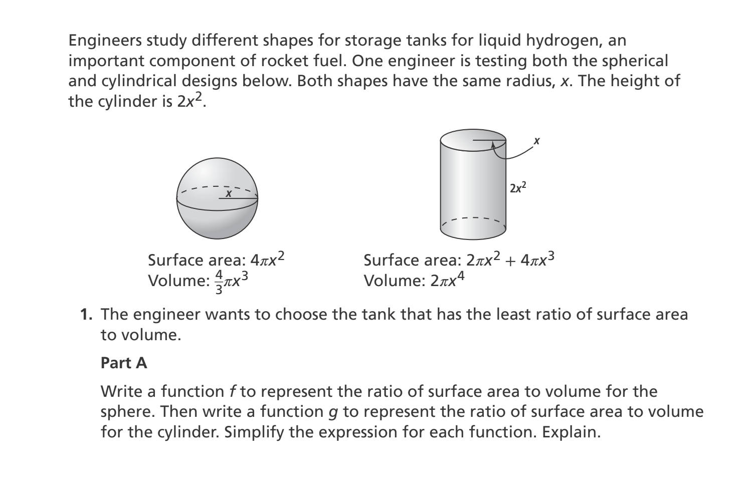 Solved Engineers study different shapes for storage tanks | Chegg.com