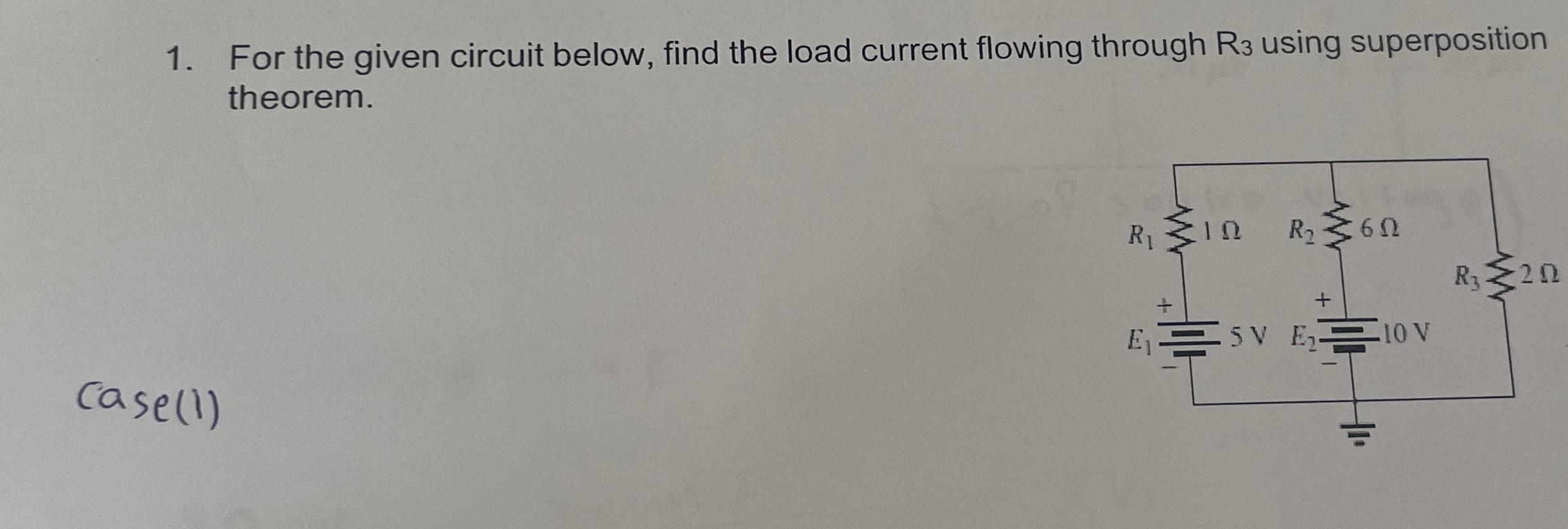 Solved For the given circuit below, find the load current | Chegg.com