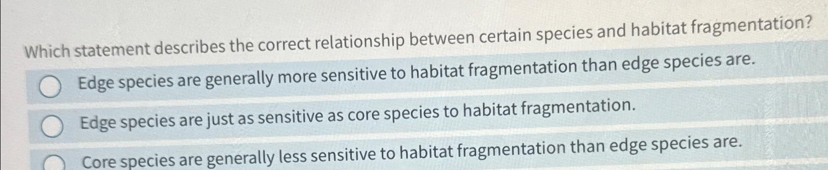 Solved Which statement describes the correct relationship | Chegg.com