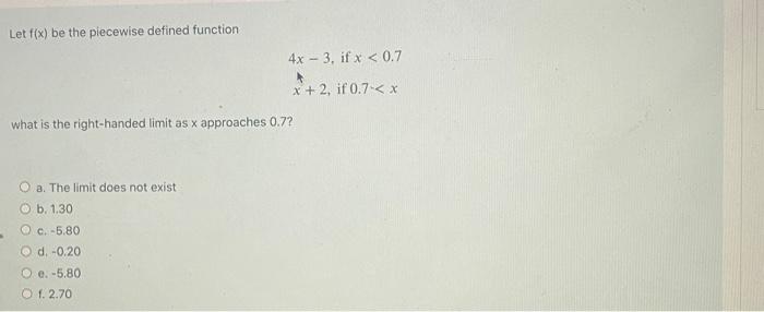 Solved Let f(x) be the piecewise defined function 4x - 3, if | Chegg.com