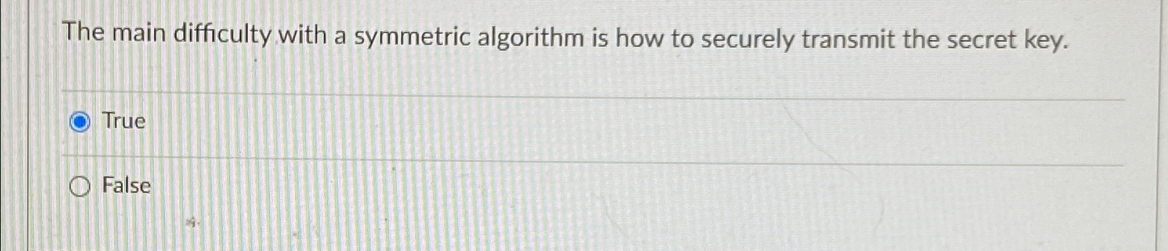 The Main Difficulty With A Symmetric Algorithm Is How 4371