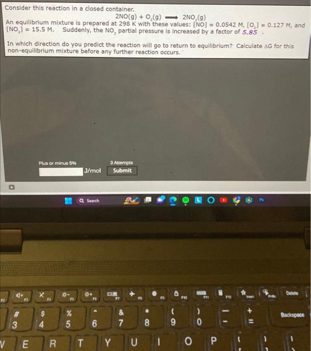 Solved Consider this reaction in a closed container. | Chegg.com