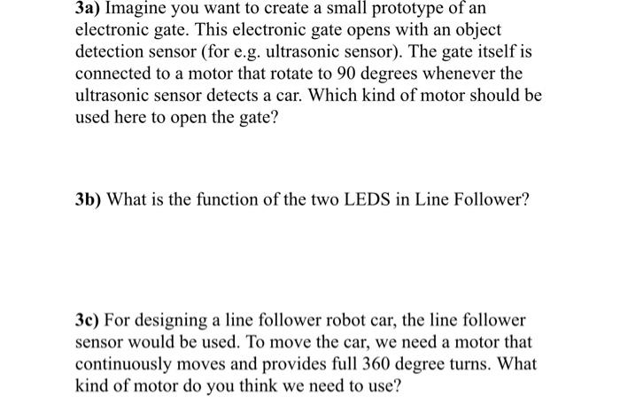 Solved 3a) Imagine you want to create a small prototype of | Chegg.com