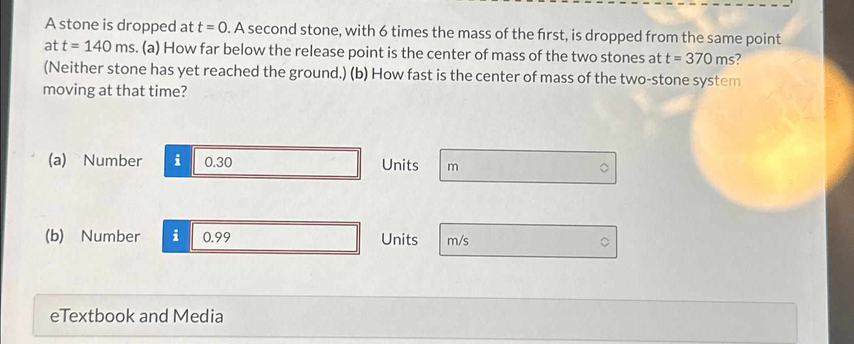 Solved A stone is dropped at t=0. ﻿A second stone, with 6 | Chegg.com