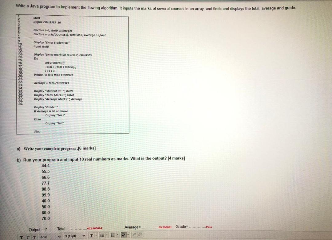 Solved Write a Java program to implement the flowing | Chegg.com
