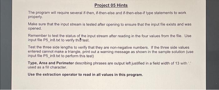 Solved In Project 5, you will write a computer program that | Chegg.com