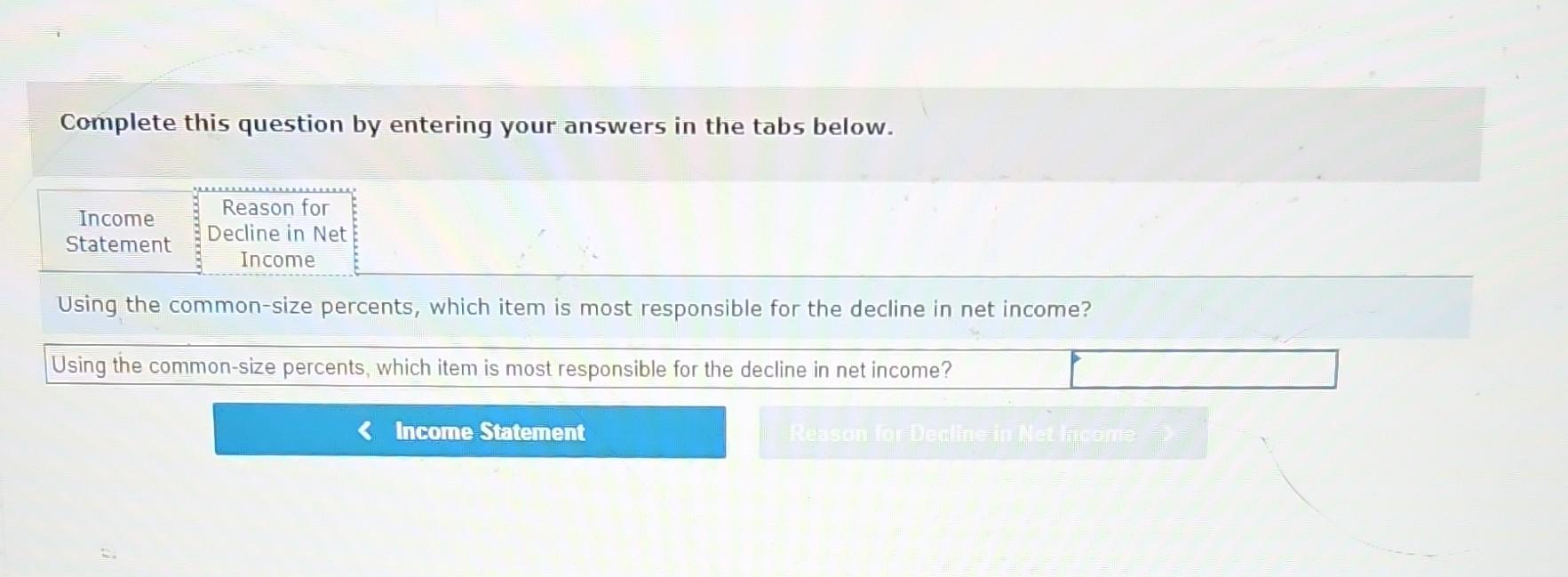 Solved Express the following comparative income statements | Chegg.com