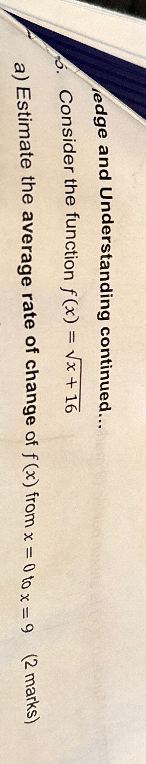 Solved ledge and Understanding continued...5. ﻿Consider the | Chegg.com