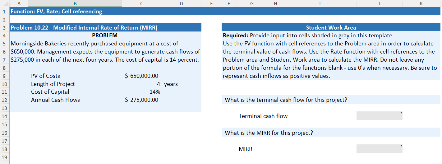 Solved Show excel formulas Function: FV, ﻿Rate; Cell | Chegg.com
