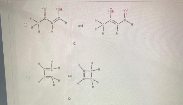 Solved Which of the following choices represent(s) a pair of | Chegg.com