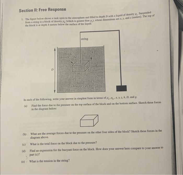 Solved Section II: Free hesponse 1. The figure below sbows a | Chegg.com